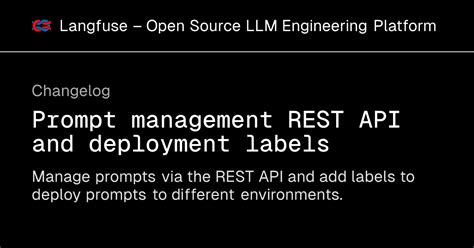 Prompt Management Rest Api And Deployment Labels Langfuse