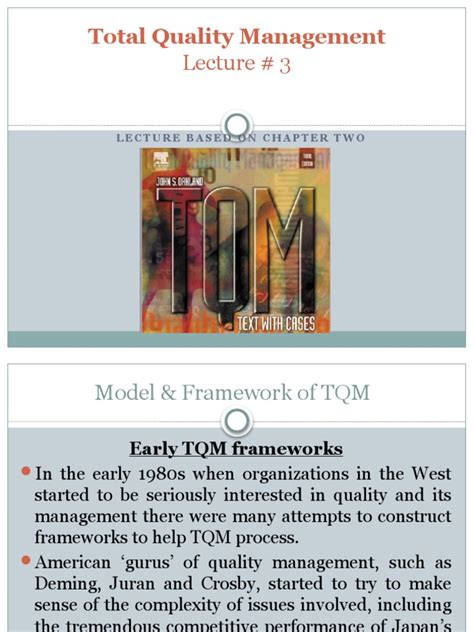 Tqm Lecture 3 Pdf Quality Business Quality Management