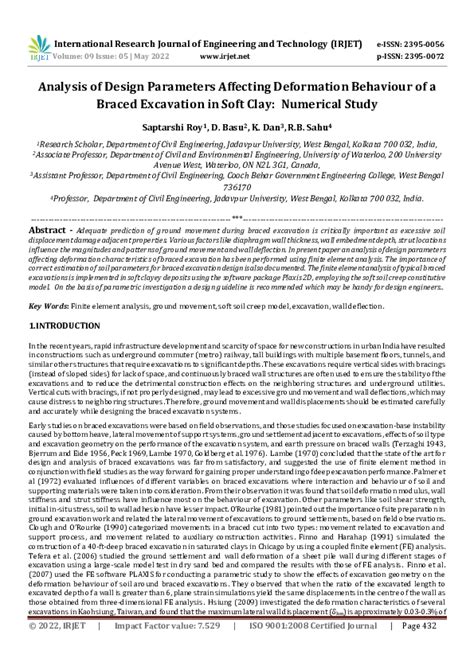 pdf analysis of design parameters affecting deformation behaviour of