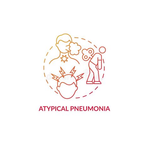 Atypical Pneumonia Red Gradient Concept Icon Stock Vector Illustration Of Vector Healthcare