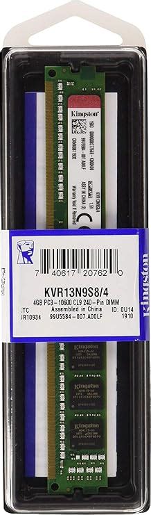 Kingston Technology KVR13N9S8/4 RAM 4 GB 1333 MHz DDR3 Non-ECC CL9 DIMM ...