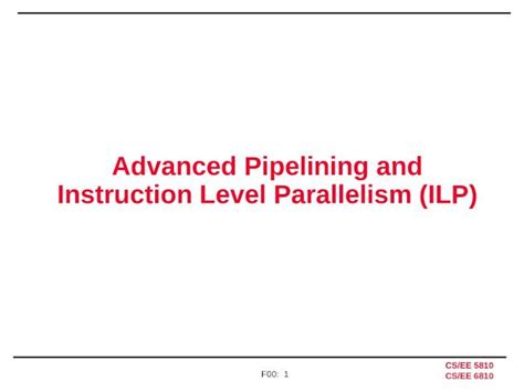ppt advanced pipelining and instruction level parallelism ilp