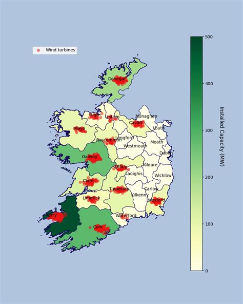Creating Choropleth Map Using Geopandas — Irish Wind Energy Dataset