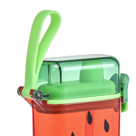 Mainstays 14oz Plastic Water Bottle With Flip Top Lid And Sipper Straw
