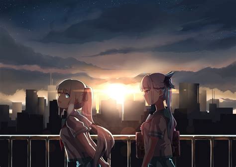 Minato Aqua And Kagura Mea Hololive And 1 More Drawn By Inazuma