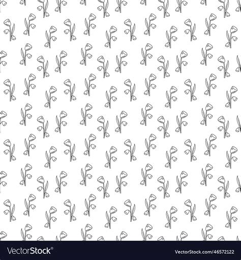 Seamless Pattern With Flower Abstract Royalty Free Vector