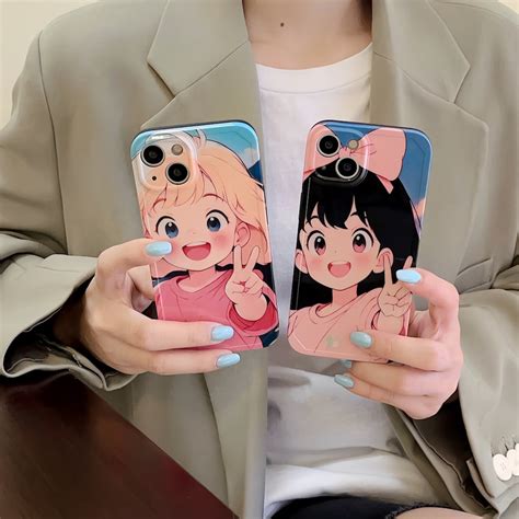 러블리 브이 여자애 만화 아이폰케이스 우정케이스 에이블리