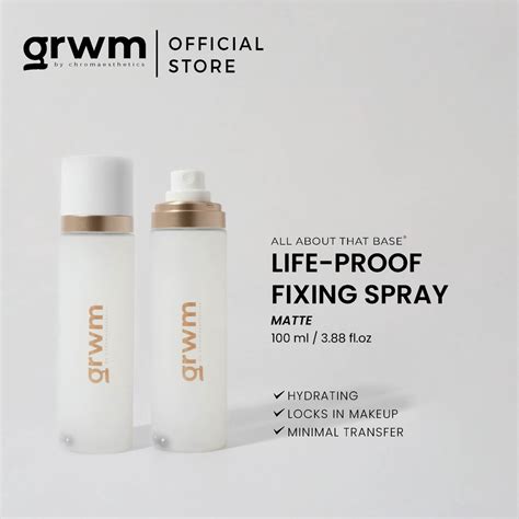 GRWM Cosmetics Life Proof Fixing Spray Matte 100ml Shopee