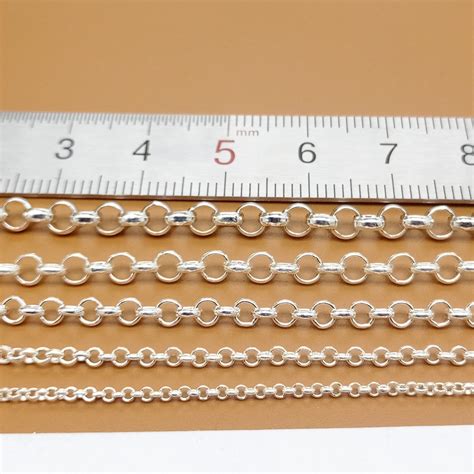 Sterling Silver Rolo Chain Unfinished Bulk Rolo Chain 925 Etsy