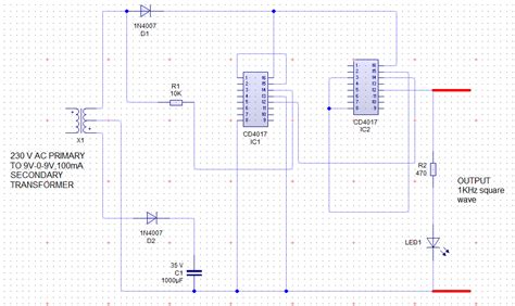 1 hz square wave generator ~ electronics projects
