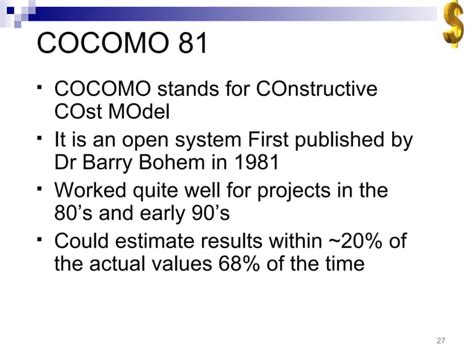 Software Cost Estimation PPT Computer Software And Applications Computing