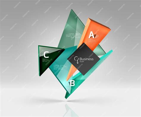 Premium Vector Vector Glass Triangles Composition On Grey 3d Background Abstract Background