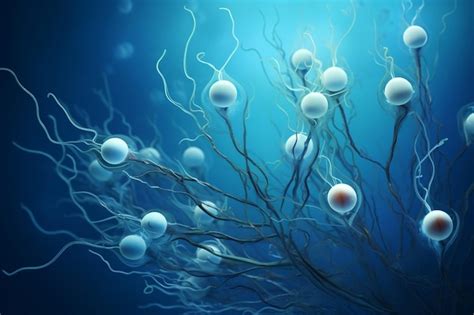 Premium Ai Image Energetic Journey Abstract Sperm Cells Swimming