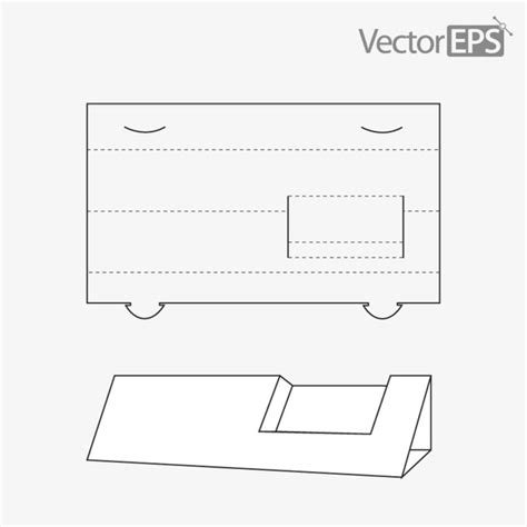 192 Cardboard Triangle Display Template Stock Vectors And Vector Art