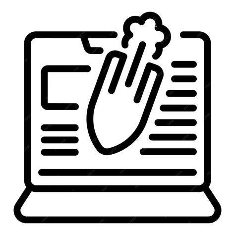 Premium Vector Hacker Laptop Attack Icon Outline Vector Cyber Data Criminal Security