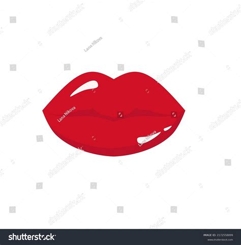Red Female Lips Woman S Lips Stock Vector Royalty Free 2172558899