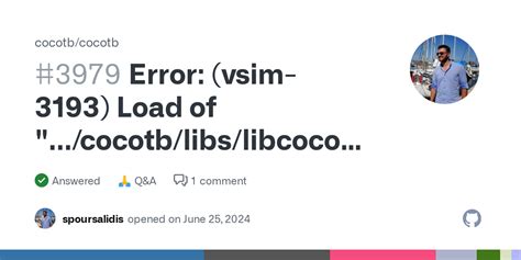 Error Vsim 3193 Load Of Cocotblibslibcocotbflimodelsimso
