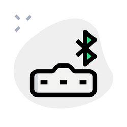 Wireless Keyboard Connects Through Bluetooth Vector Image