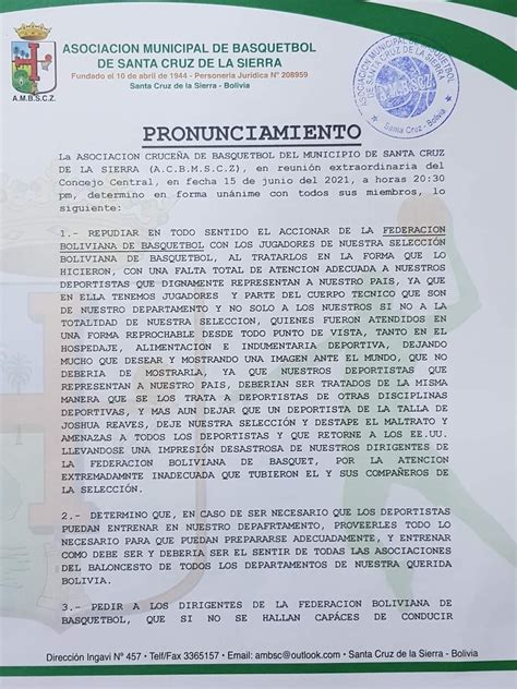 La Primera Asociación Que Se Puro Basquet Bolivia