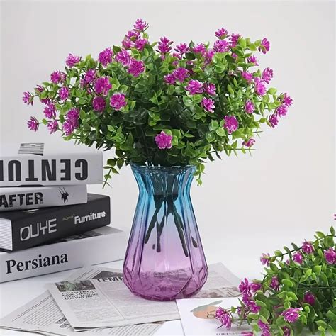 8 Τεμ Τεχνητά Λουλούδια Υπαίθρια Ψεύτικα Φυτά Ανθεκτικά Στην Υπεριώδη Ακτινοβολία Εσωτερική