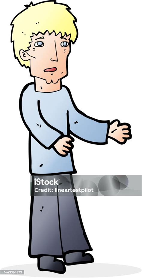 Cartoon Man Explaining Stock Illustration Download Image Now Adult