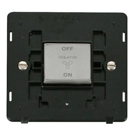 Click SIN BKCH Polished Chrome Definity Ingot A Pole Fan Isolation Plate Switch Insert