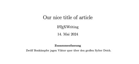 Creating A Title Page In LaTeX LaTeX Writing
