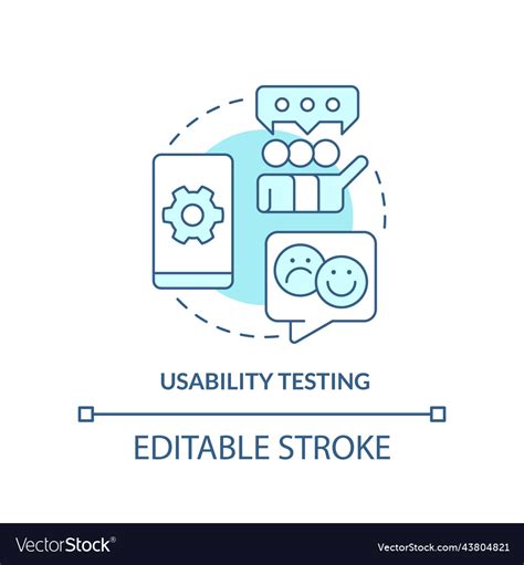 Usability Testing Turquoise Concept Icon Vector Image