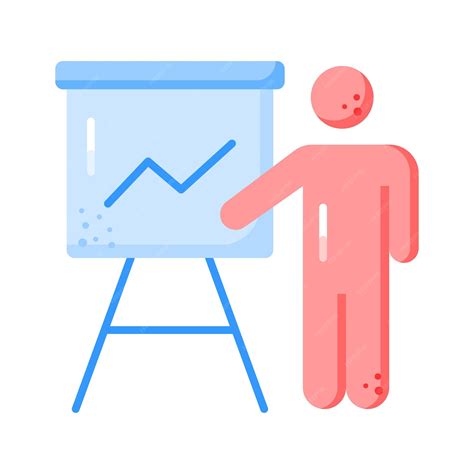 Premium Vector An Icon Of Business Graphical Presentation Vector Of Statistical Presentation