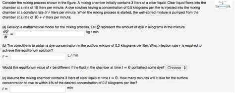 Solved Consider The Mixing Process Shown In The Figure A