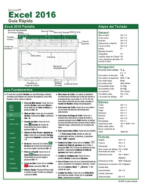 Guía Rápida Excel Pdf Point And Click Hoja De Cálculo