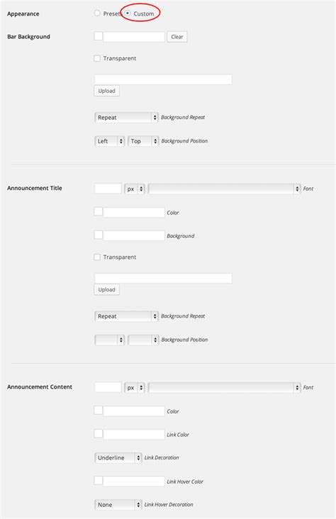 announcement bar plugin themify