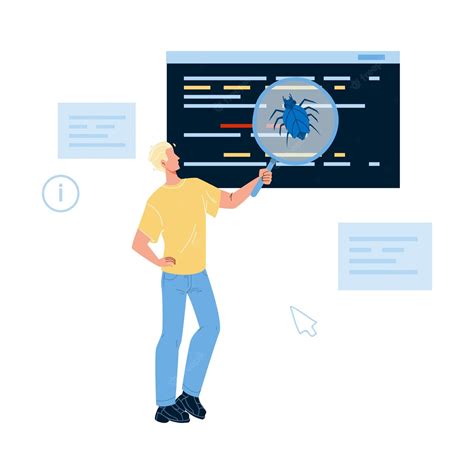 Premium Vector Software Testing Program On Bug And Errors Vector