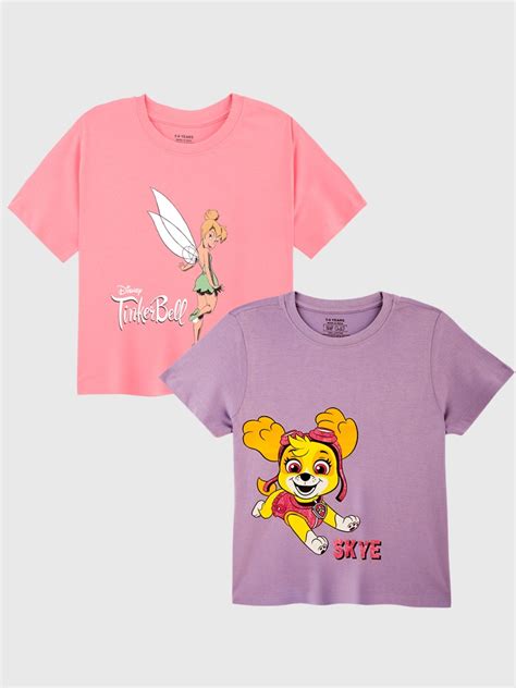 Buy Nap Chief Girls Pack Of 2 Printed Cotton T Shirts Tshirts For