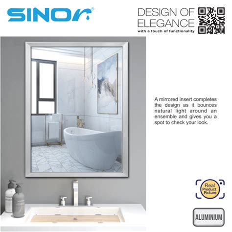 Sinor Bwm Series S Aluminium Bathroom Wall Mirror Frame Wall Mirror