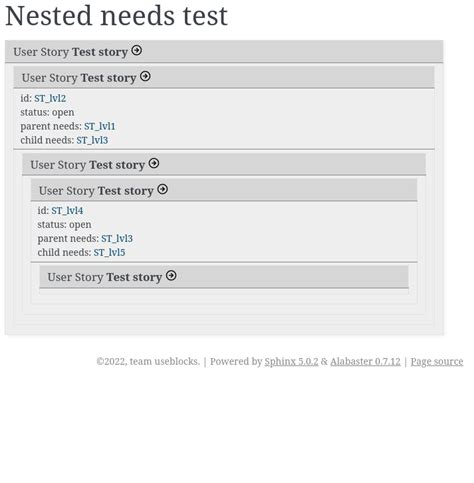 Nested Needs And Custom Layout With Collapsebutton · Issue 659 · Useblockssphinx Needs · Github