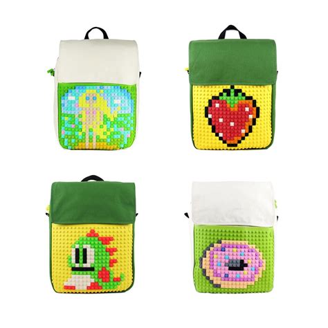 Flip Lid Backpack Pixel Beads Accessories Diy Backpacks
