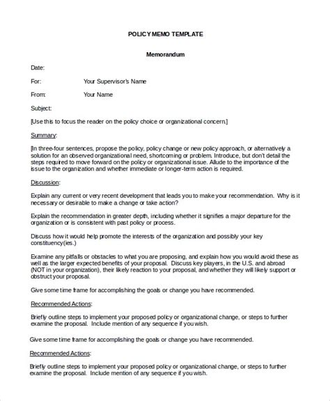 Policy Memo Template Word Printable Word Searches
