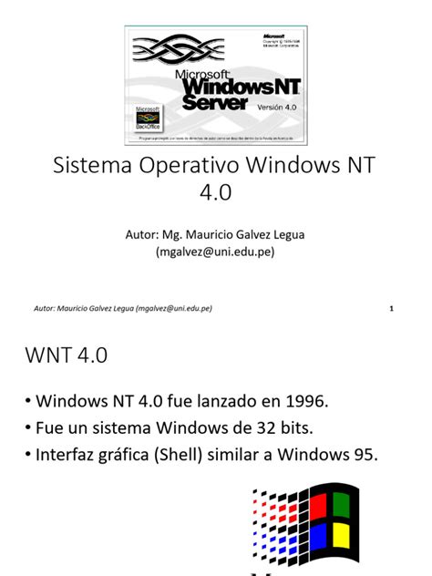 04c Sistema Operativo Windows Nt 4 0 1 Pdf
