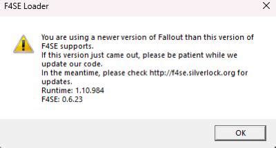 F4SE Making Fo4 Not Launching R Fo4