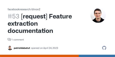 Request Feature Extraction Documentation · Issue 53