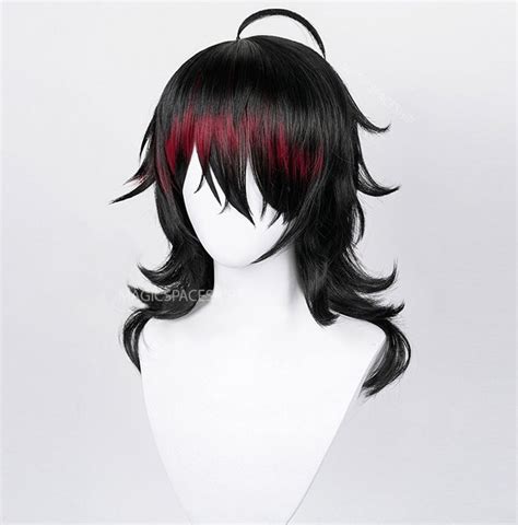 Vox Akuma Vtuber Nijisanji En Black Red Cosplay Wig Etsy