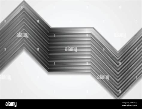 Geometric Tech Metallic Stripes Abstract Background Vector Design