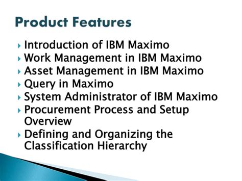 Ibm Maximo Online Training Pptx