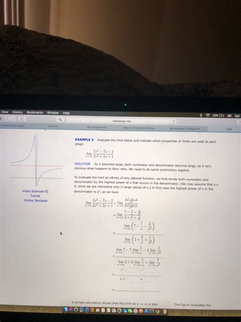 Solved Example 3 Evaluate The Limit Below And Indicate Wh