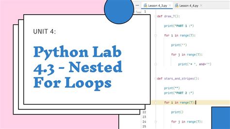 Python Lesson 43 Lab Nested For Loops Youtube