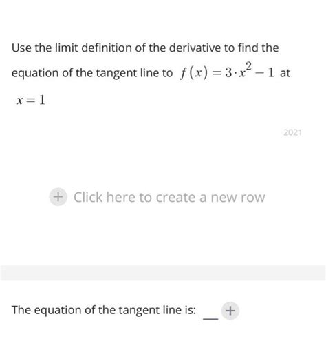 Solved Use the limit definition of the derivative to find | Chegg.com