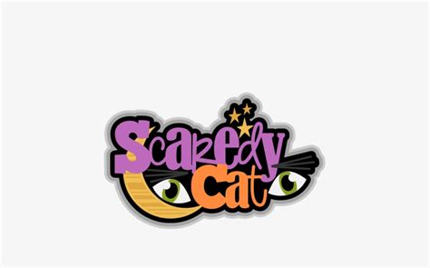 Scaredy Cat Halloween Cat Svg Scrapbook Title Svg Cutting Halloween