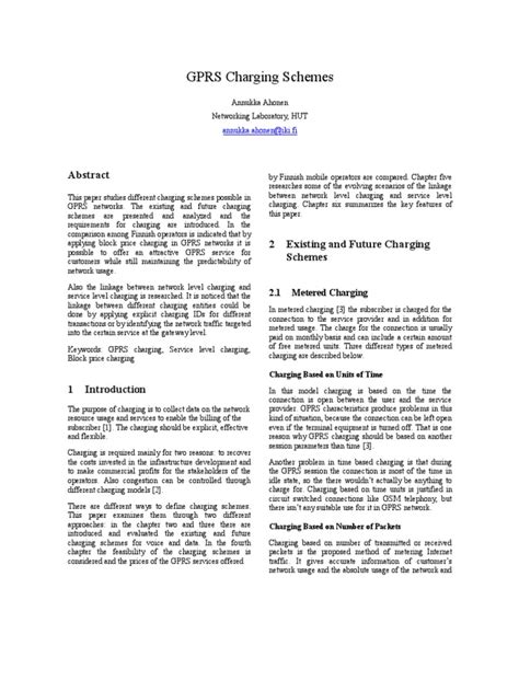 Gprs Charging Schemes Pdf General Packet Radio Service Computer