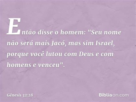 Gênesis 32 28 Bíblia